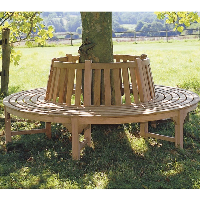 Banc circulaire en teck massif tour d'arbre 360°, Westminster | Leroy Merlin