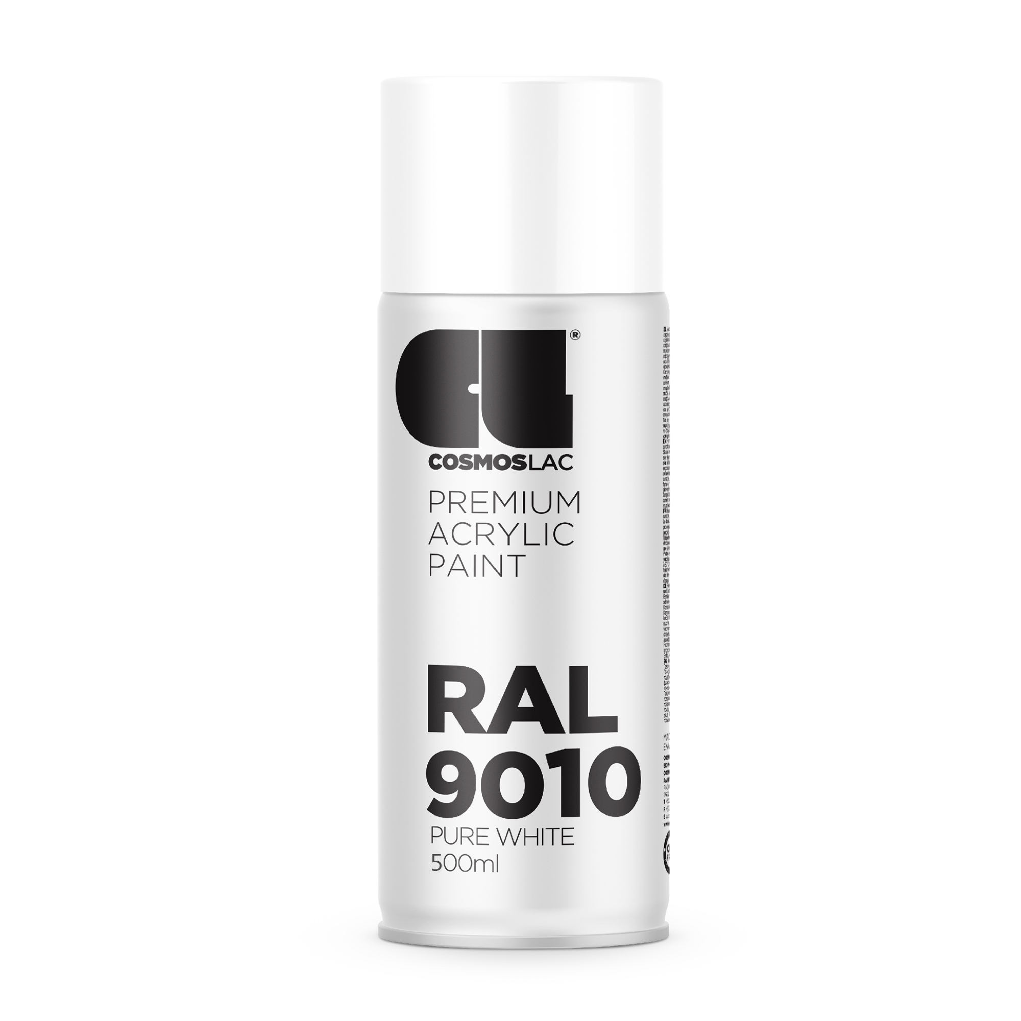 SPRAY PREMIUM ACRYLIC BRILLANTE RAL COSMOS LAC 500 ML - RAL 9010 Blanco ...