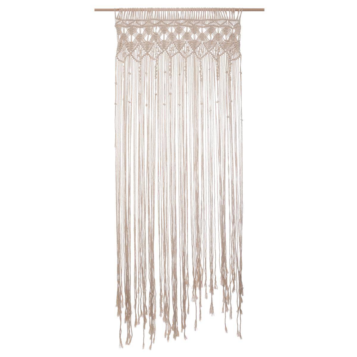 Rideau fil "Macramé" ivoire 90x200 cm - Atmosphera créateur d'intérieur ...