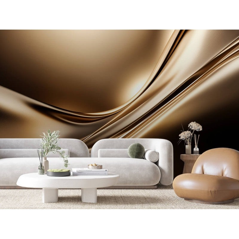 Fotomural 3D Fondo Ondulado Abstracto Marrón 330 x 250 cm | Leroy Merlin