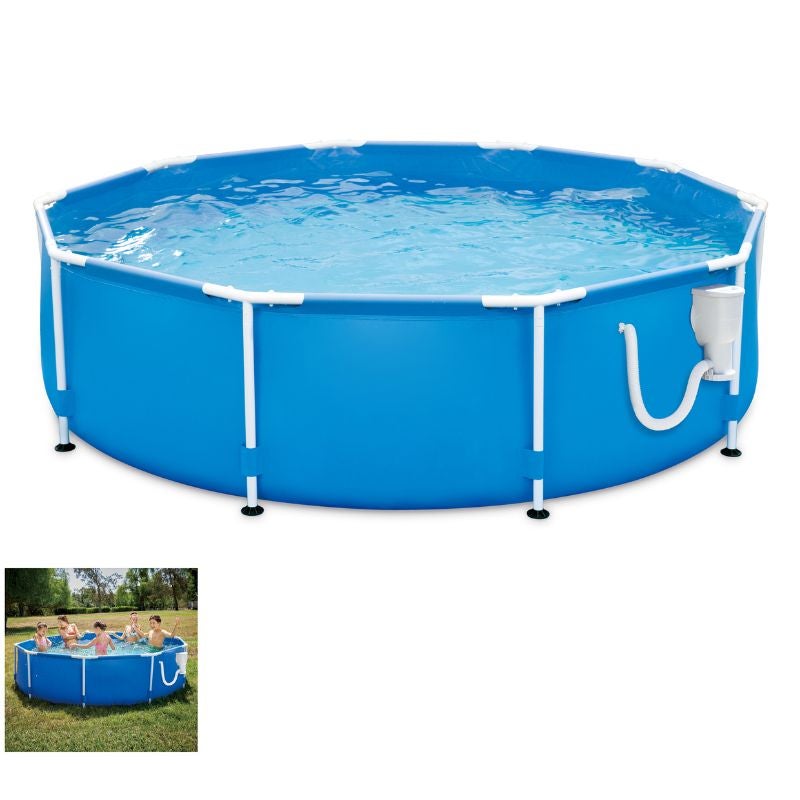 Kit Piscine Hors Sol - Tubulaire - Ronde - 305 X 76 Cm - Avec ...