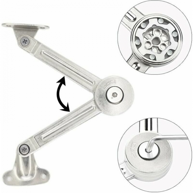 2 compas à système d’amortissement pour abattants de portes relevables ...