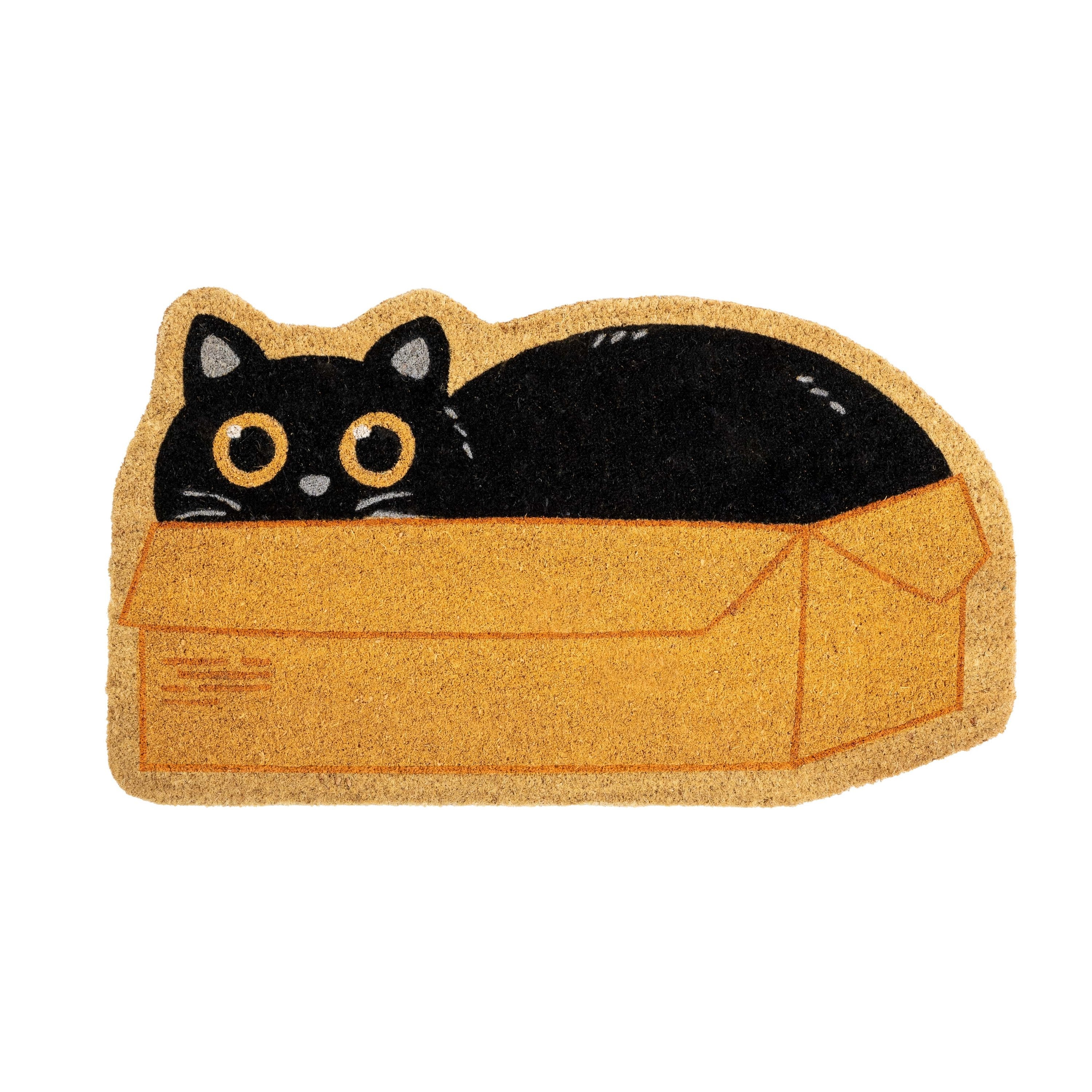 Fisura – Felpudo exterior “caja gato” de coco con base antideslizante ...