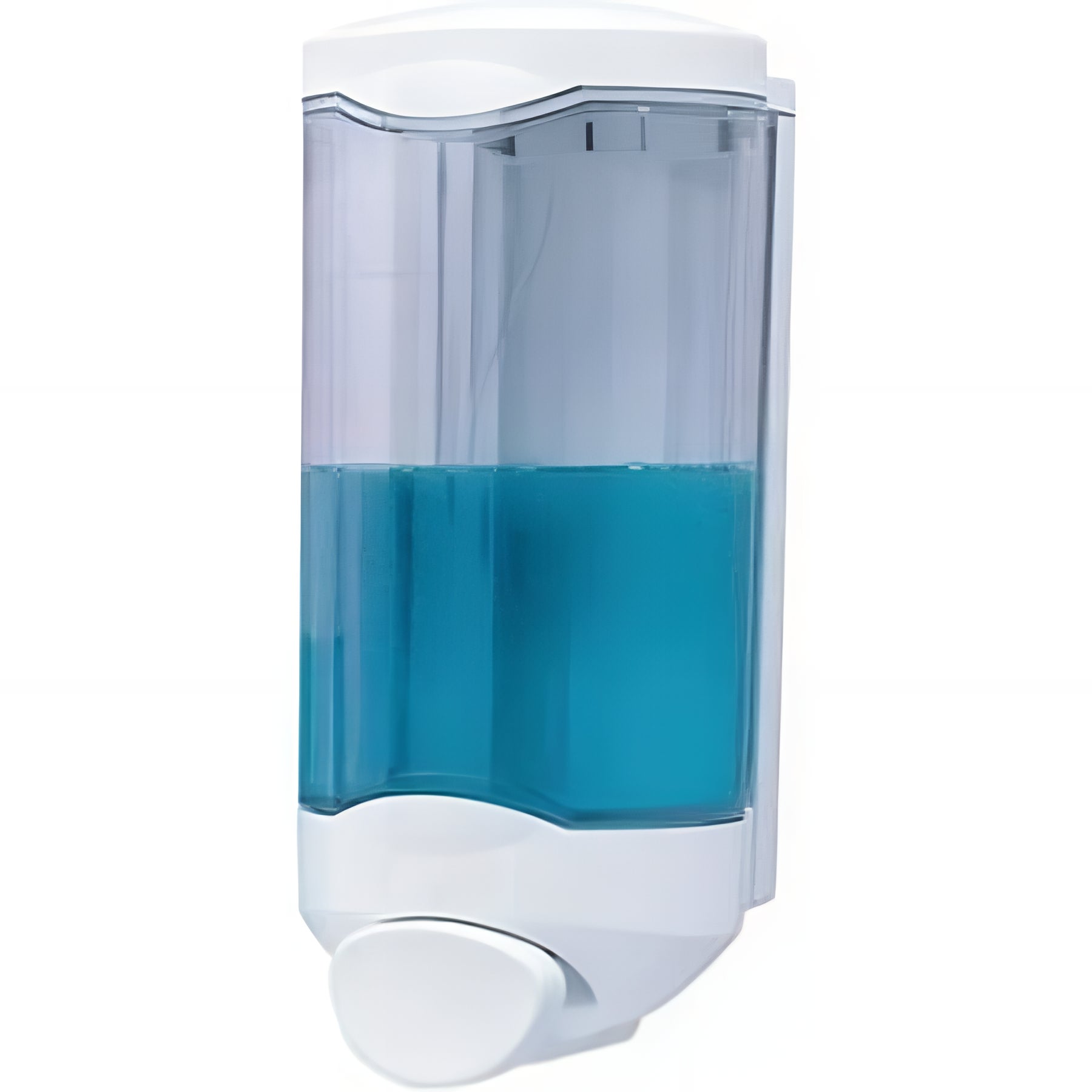 Distributeur de savon mural transparent à poussoir SANINDUSA Luxe ...