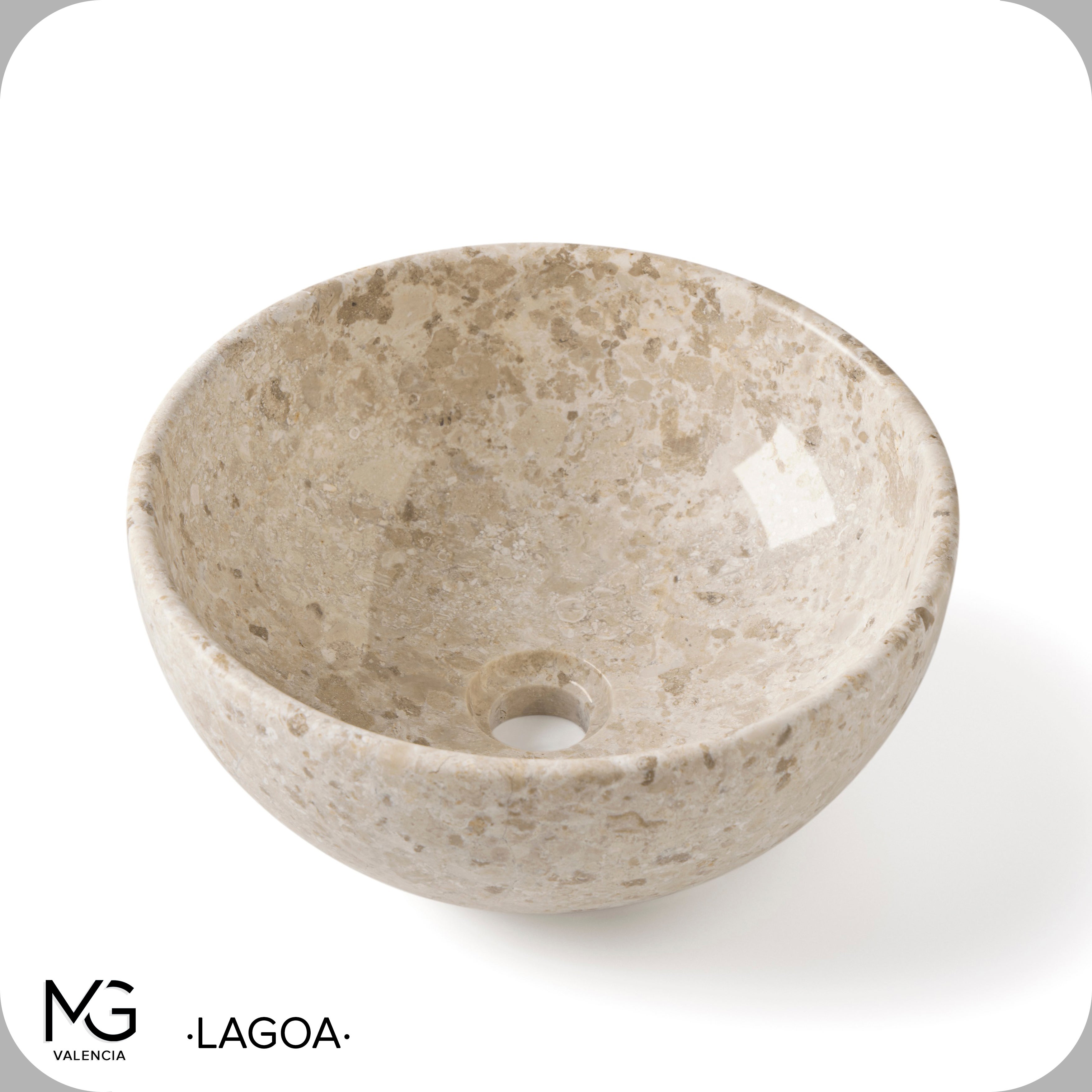 Vasque en marbre naturel | LAGOA | 35x35x15 cm | Leroy Merlin