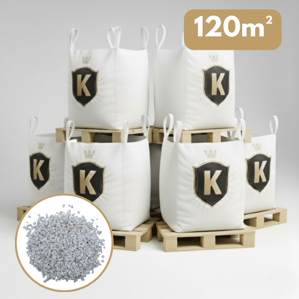 PACK BIG BAG 120M² Gravier Blanc Brillant Cristal 8/12 = 6 Big Bag 1,5T ...