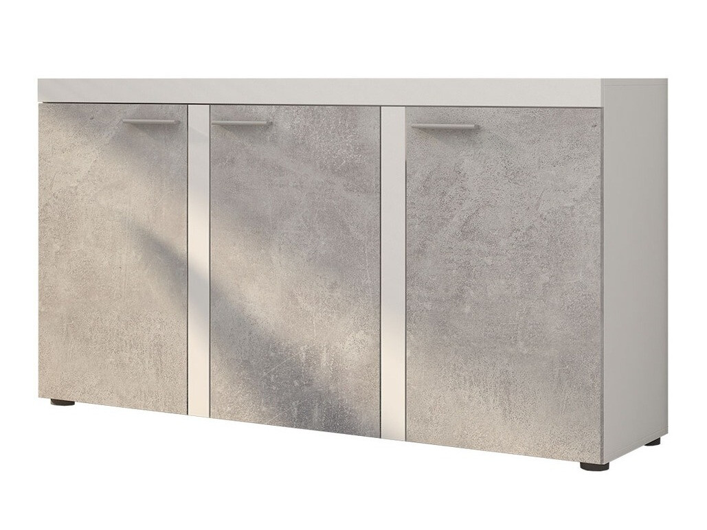 Placard Tucson 121, Béton, Blanc, 82x149cm, Le nombre de portes: 3 ...