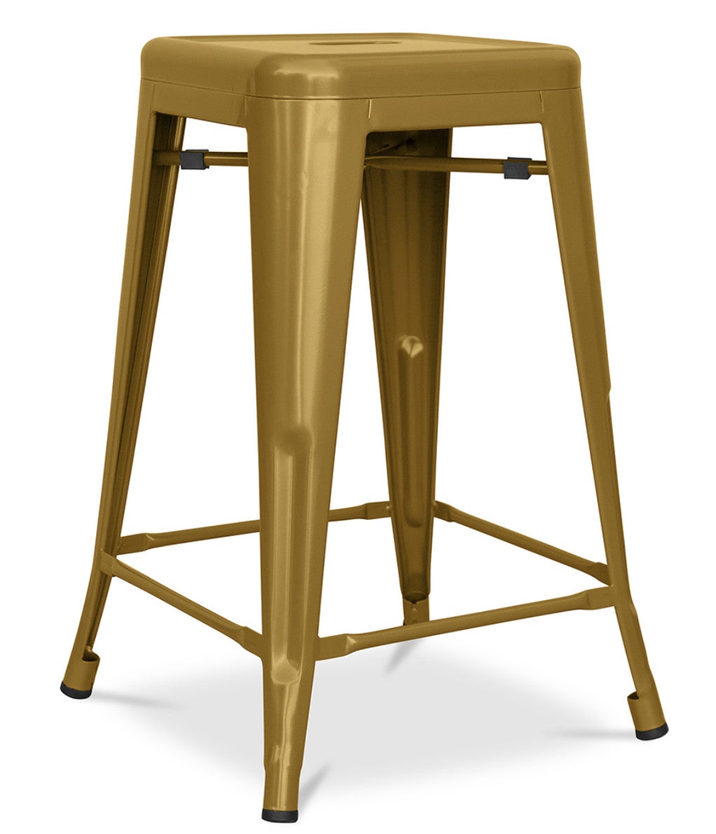 Taburete industrial Kalax acero mate reforzado 60 cm - Alta gama-Color ...