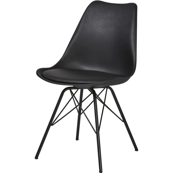 Chaise Simili Cuir Noir