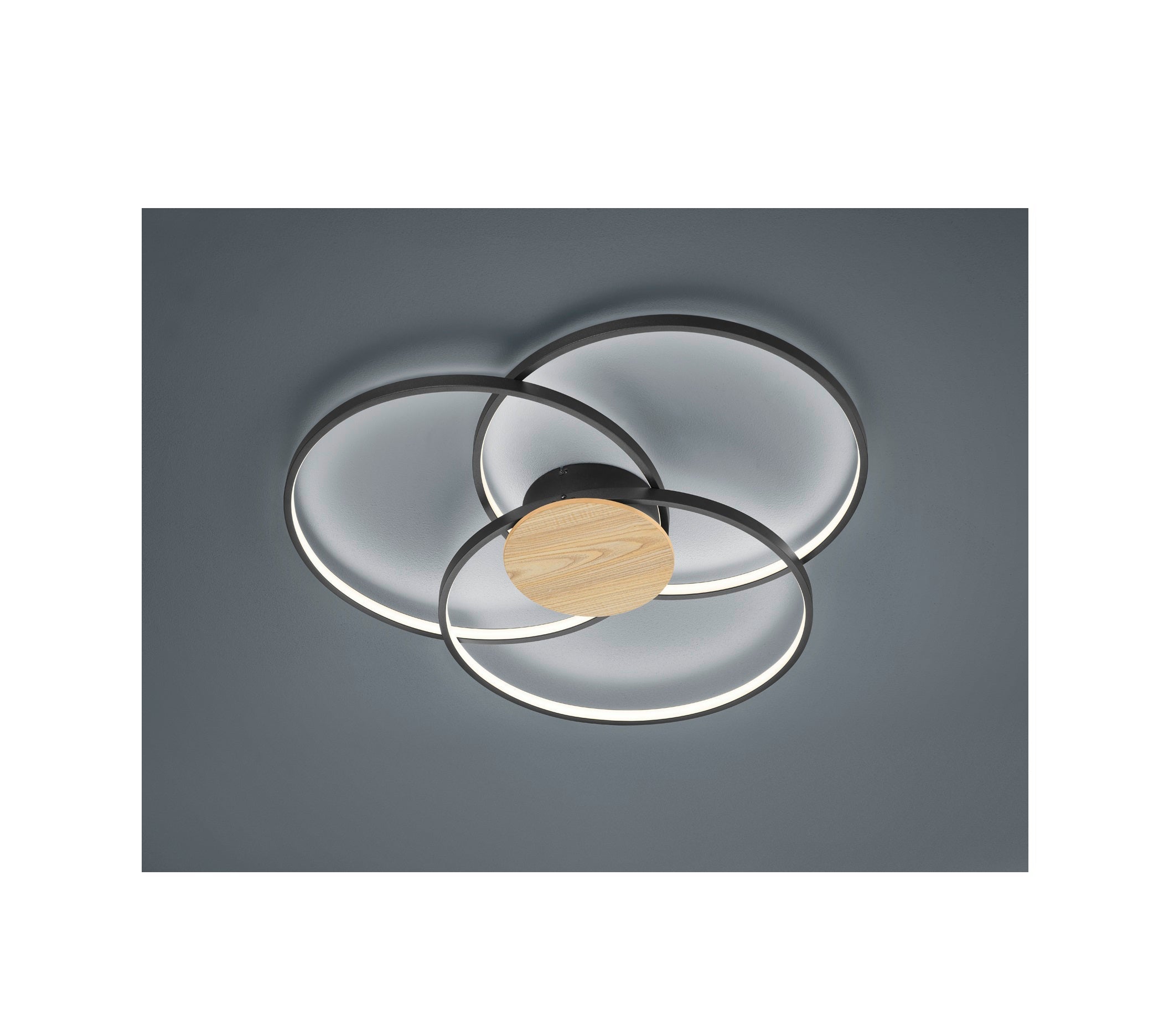 Trio Leuchten Sedona 673210332 LED Ceiling Light Metal Black Matte ...