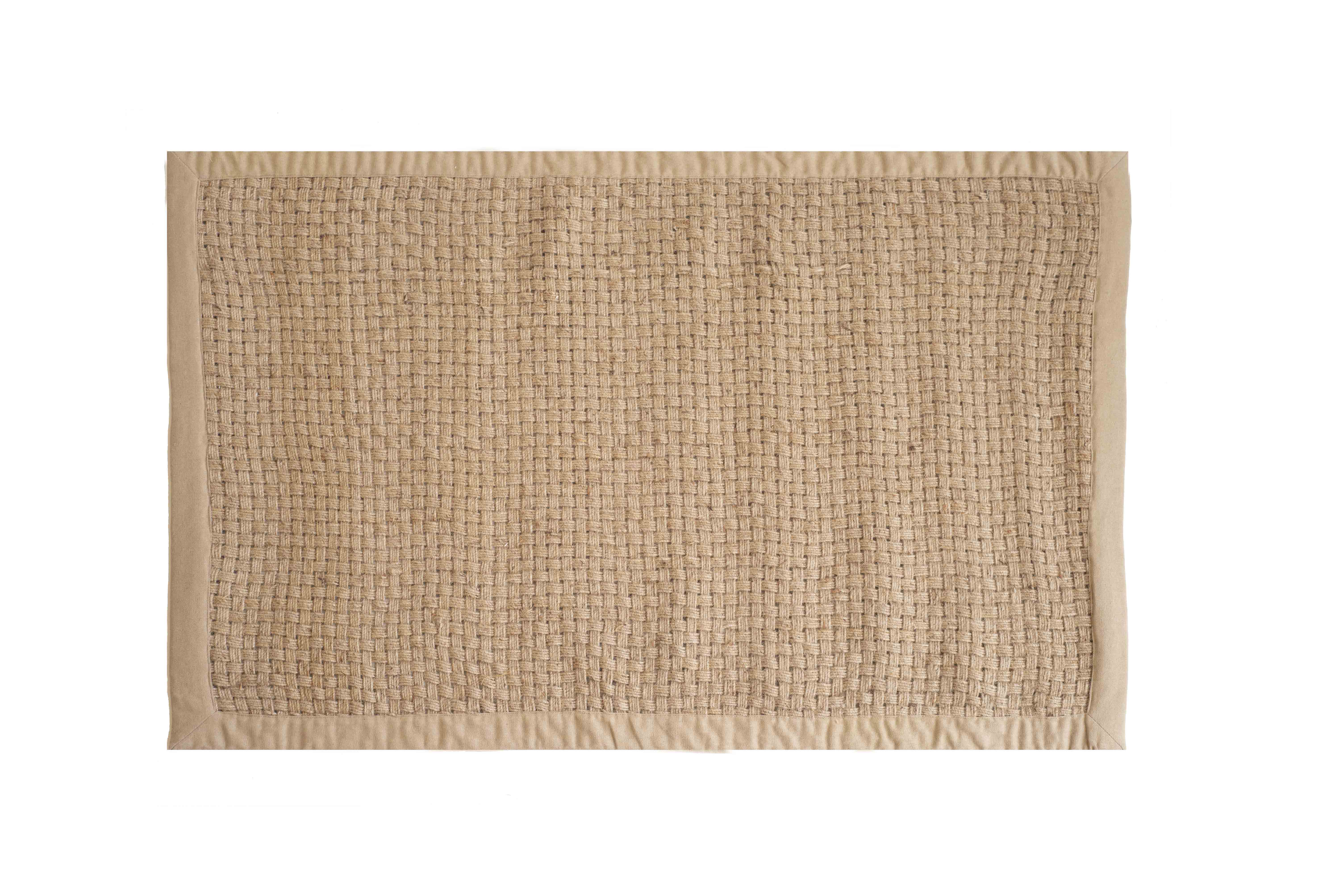 TAPIS YUTE RIBETE NATURAL 60X90 | Leroy Merlin