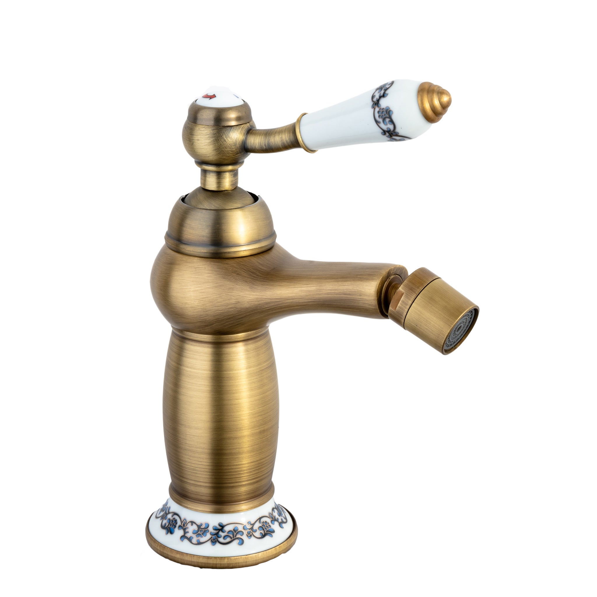 Rubinetto per bidet TRENDY'S, bronzo antico con ricamo in ceramica ...