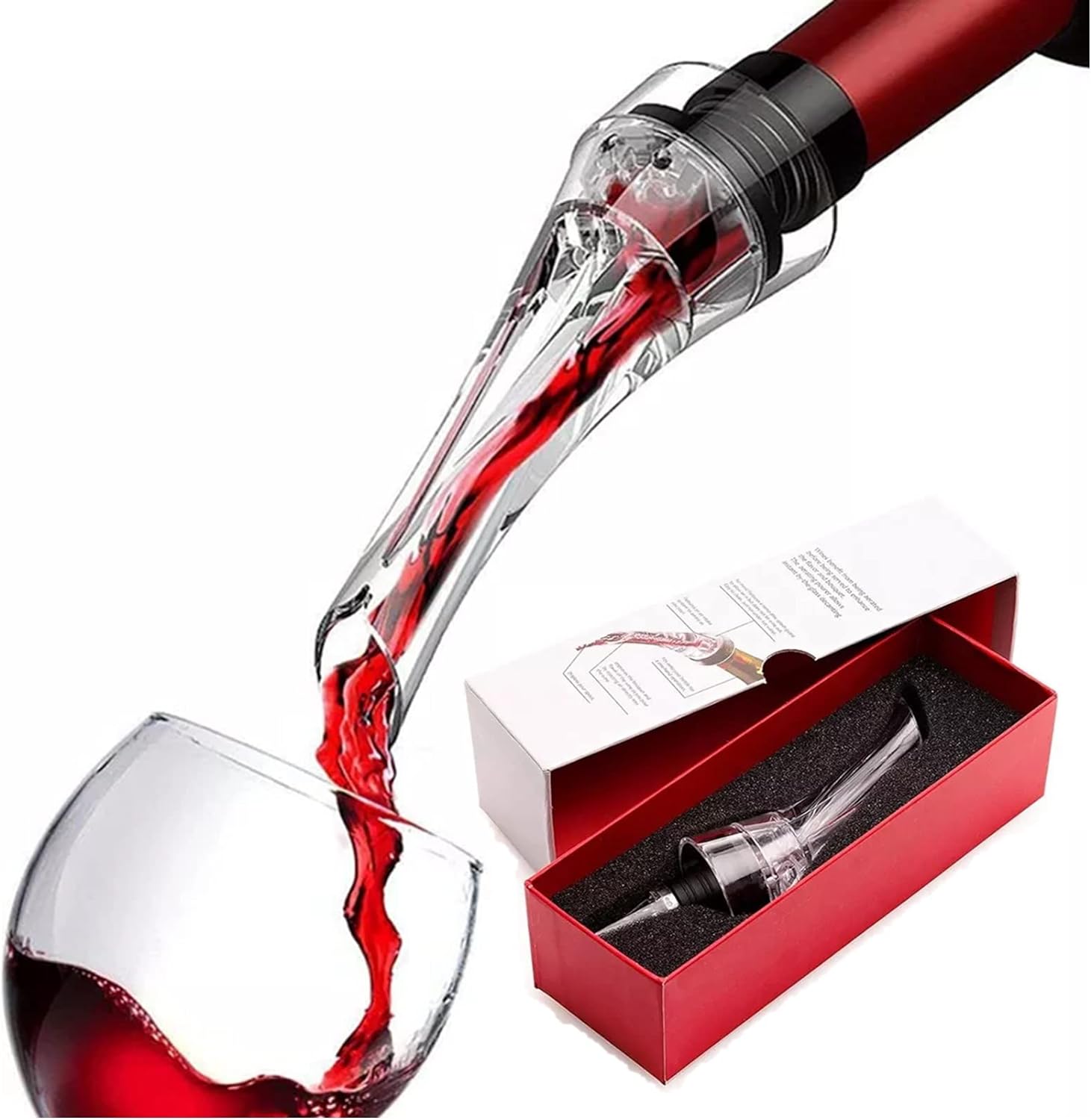 Decanteur Aérateur à Vin Bec Verseur Anti-Goutte + Pompe à Vin ...