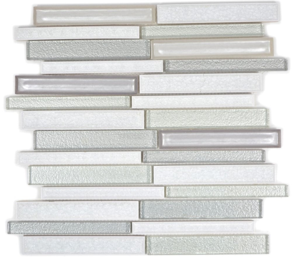 Mélange mosaïque aspect maçonnerie céramique blanc translucide - 10 ...