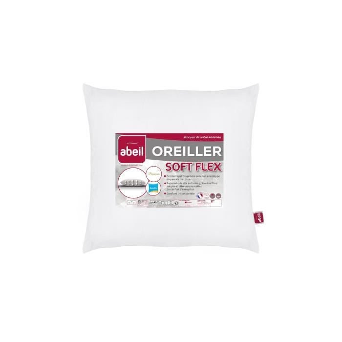 ABEIL Oreiller Aerelle Soft Flex - 60 x 60 cm - Blanc | Leroy Merlin