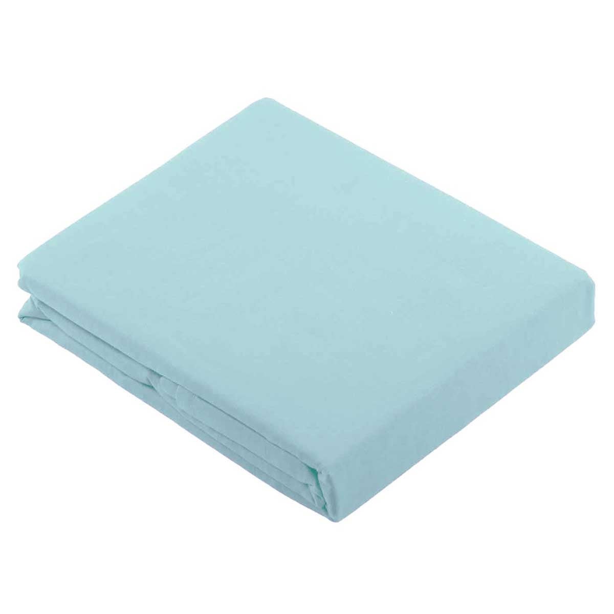 Drap Plat Uni en 100 % Coton - Bleu ciel - 180x290 cm - Coton | Leroy ...