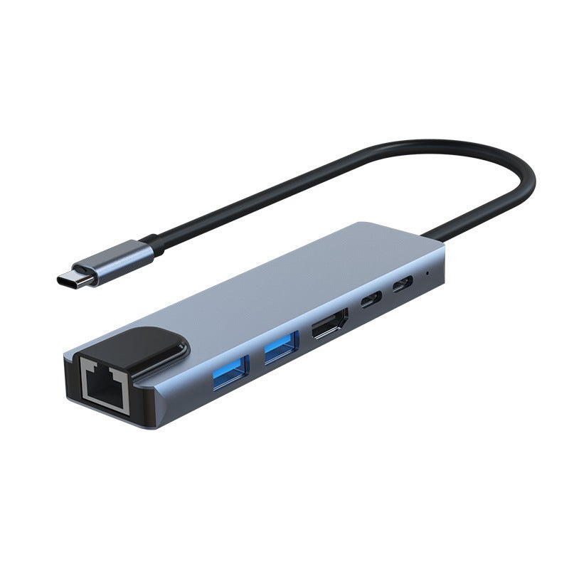 Adaptateur USB C vers HDMI 4K multiport USB-C USB-A, USB-C, HDMI, RJ45 ...