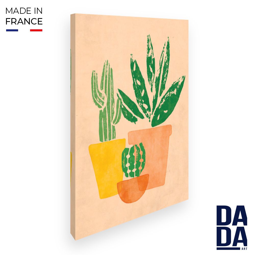 Toile Plantes en pot / 100x140cm / Fabriqué en France / DADA ART ...