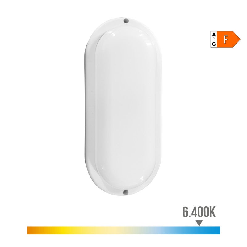 Aplique Oval LED con Sensor 18W 1820lm 6.400K - EDM - 32449 | Leroy Merlin