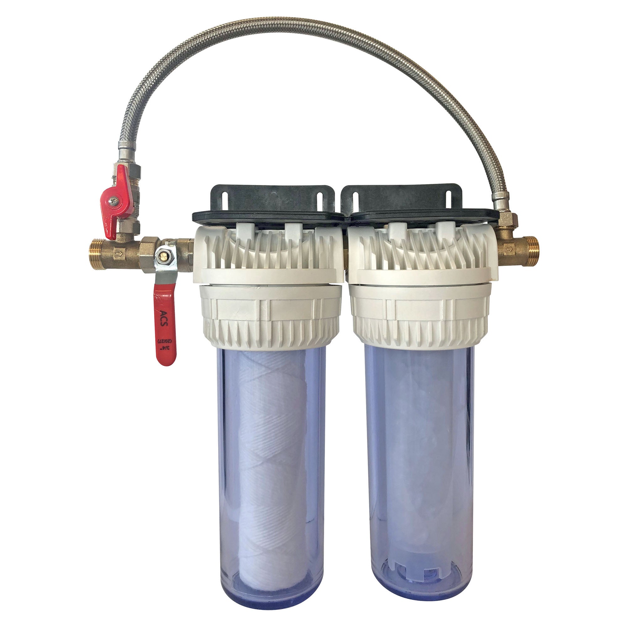 Filtre double avec cartouches de filtration et anticalcaire durée 6 ...