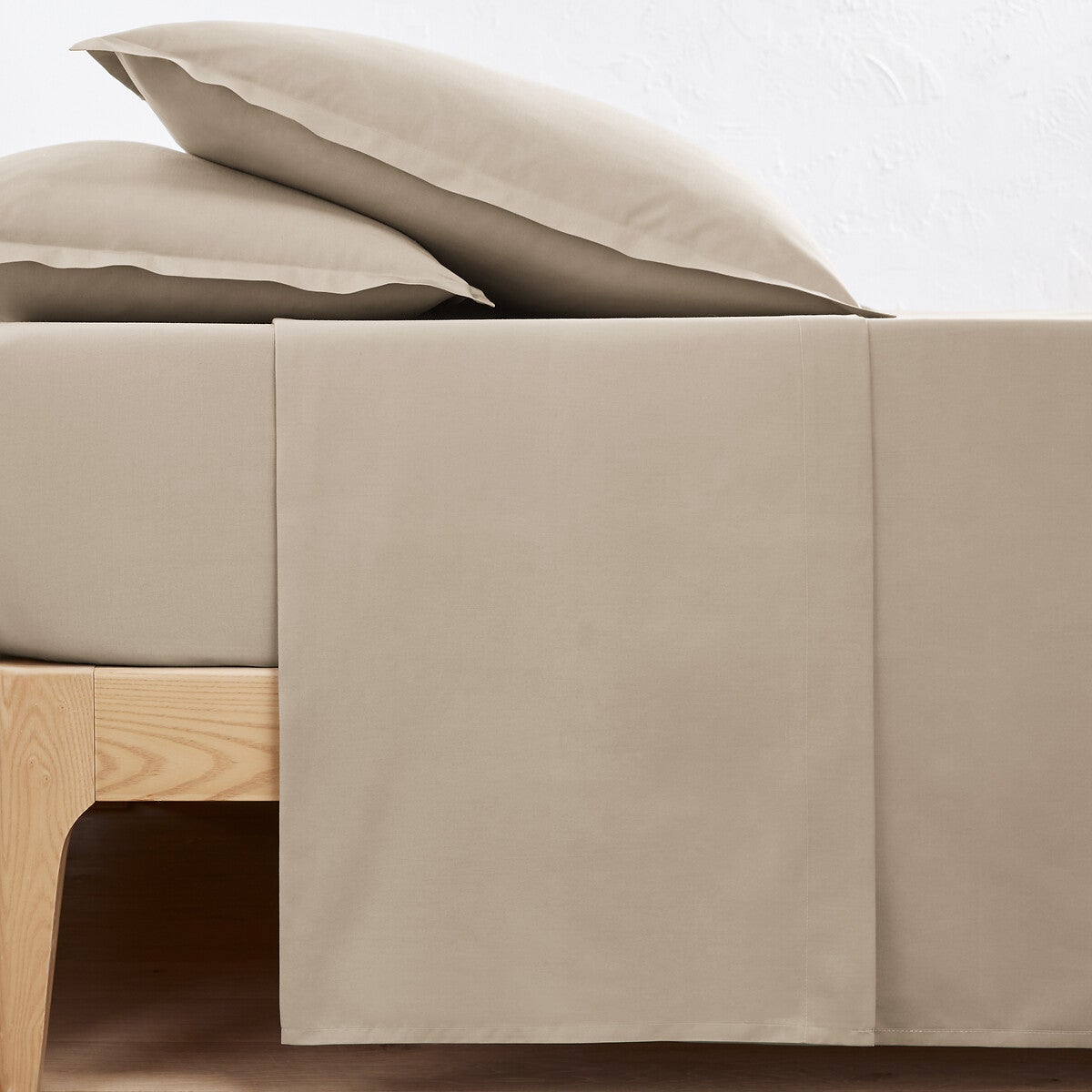Drap plat uni percale de coton Scenario - Lin - 240 x 290 cm | Leroy Merlin