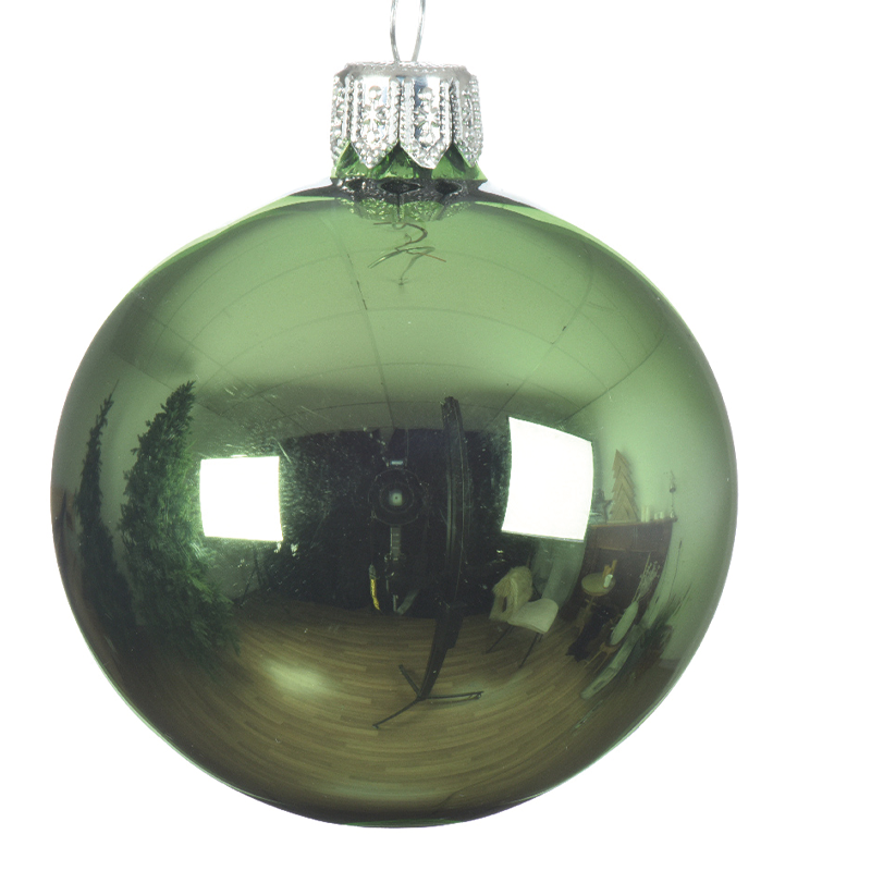 Boule de Noël vert gui brillant Ø6 | Leroy Merlin