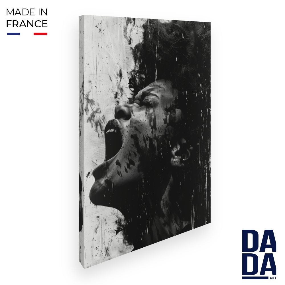 Toile murale Cri expressif / 75x112cm / Fabriqué en France / Décoration ...
