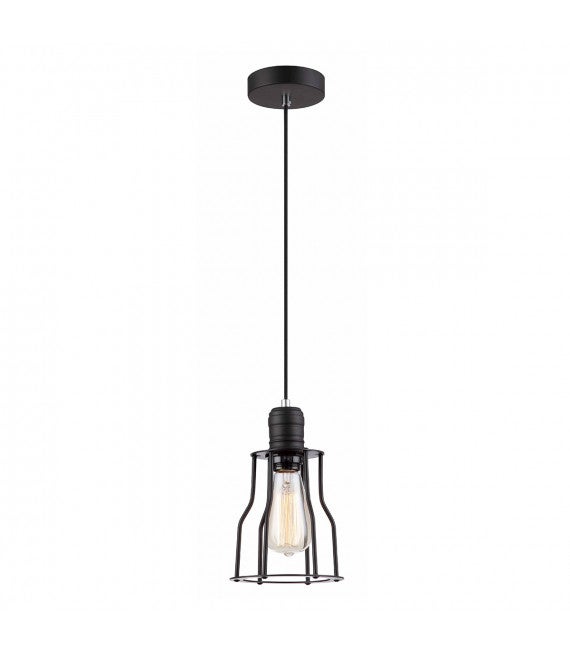 Suspension industrielle et rétro Moshi Noir | Leroy Merlin