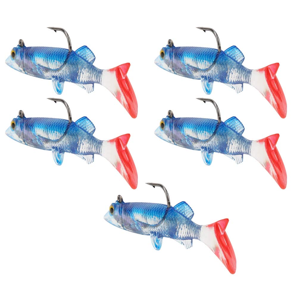 Lot de 5 hameçons de pêche barbelés en métal haute résistance ...