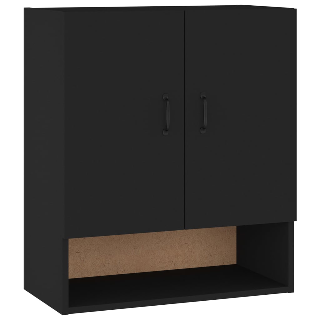 Armoire murale | Armoire de rangement | Armoire suspendue Noir 60x31x70 ...