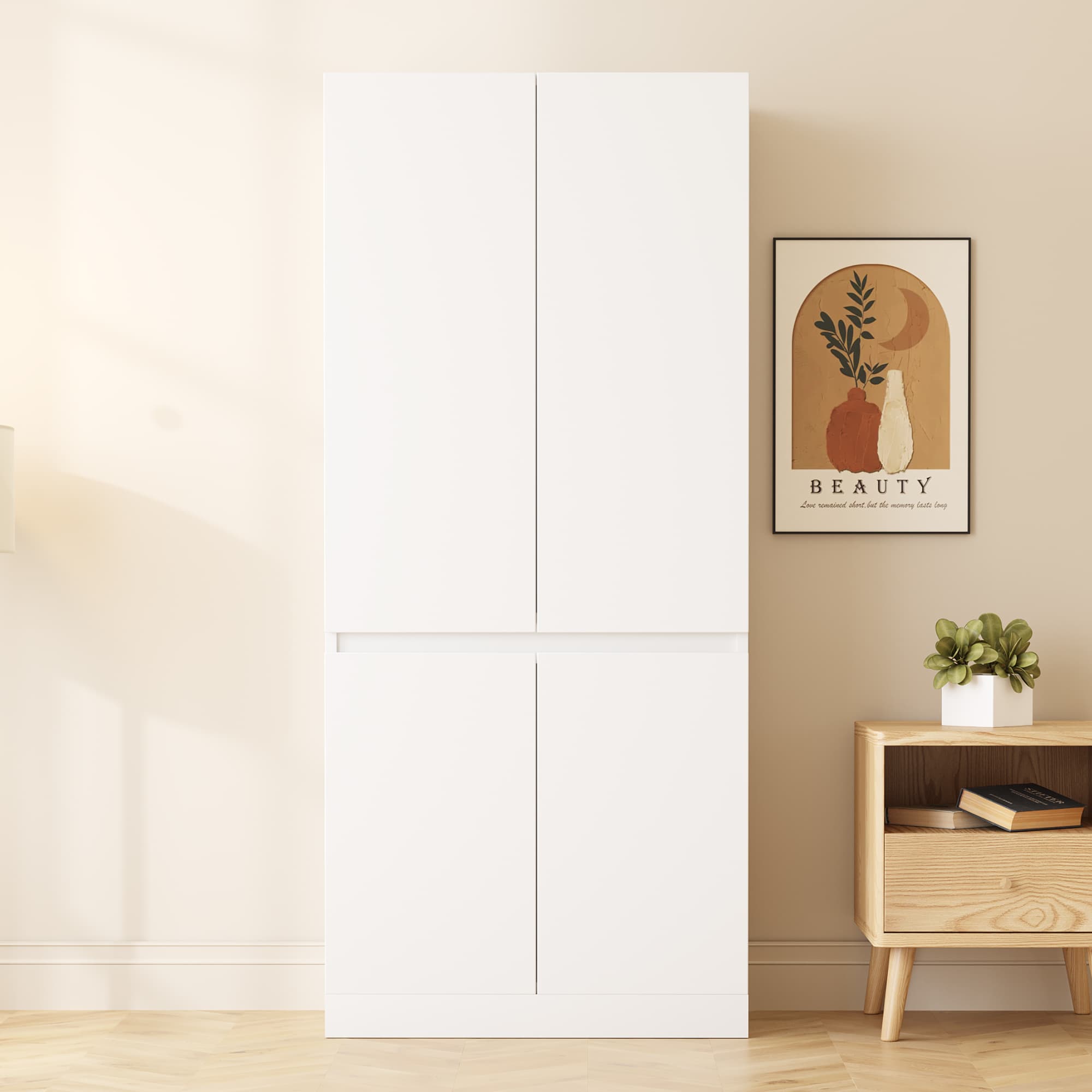 Armario 70 x 40 x 170 cm - Diseño de dos puertas con grandes ...