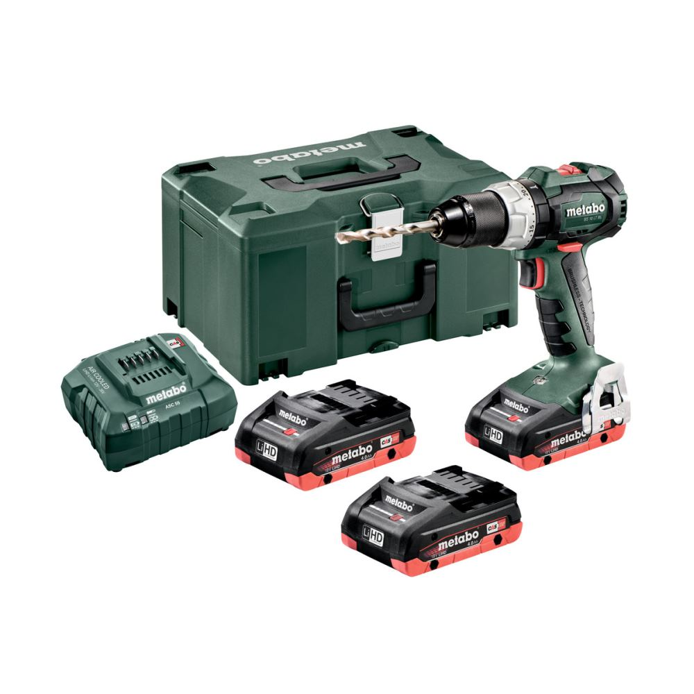 Metabo conducteur Perceuses-visseuses sans-fil 18V BS 18 LT BL SET / 3x Batterie 4,0 Ah en ...