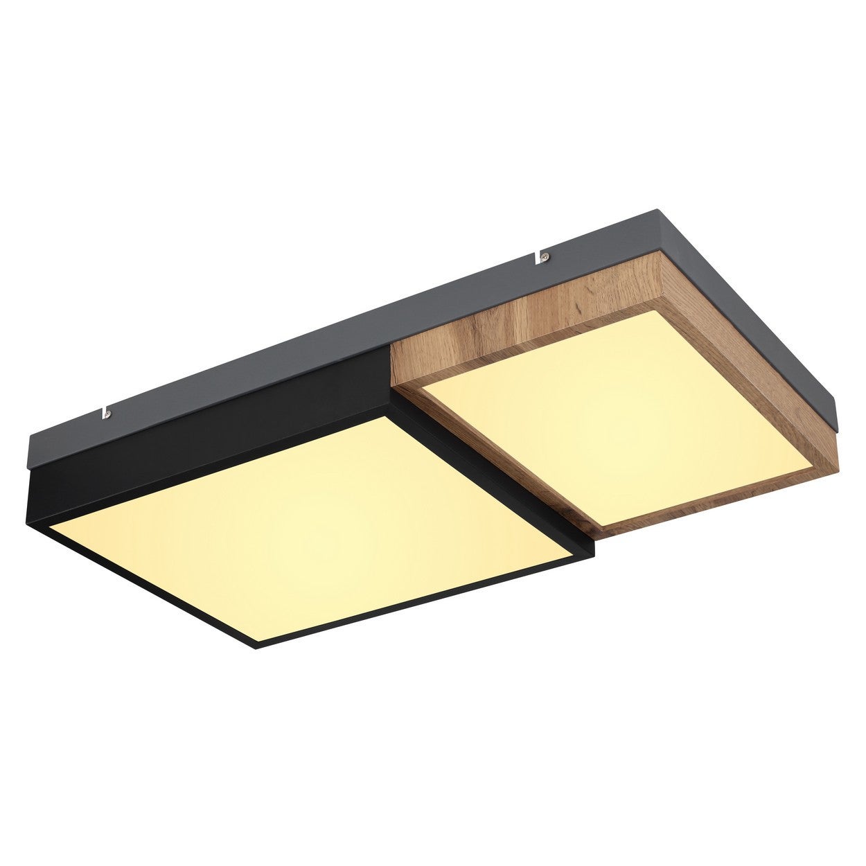 Lámpara de techo LED semiempotrada integrada de 35 cm, LED blanco mate ...
