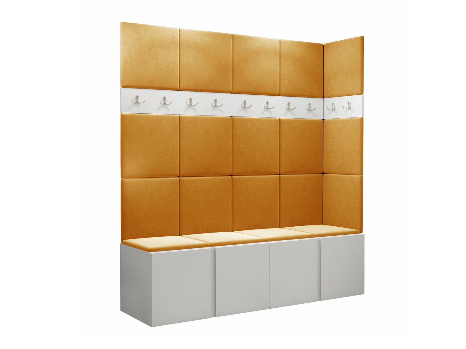 Conjunto de recibidor Hartford 265, 186x168x46cm, Blanco, Aglomerado ...