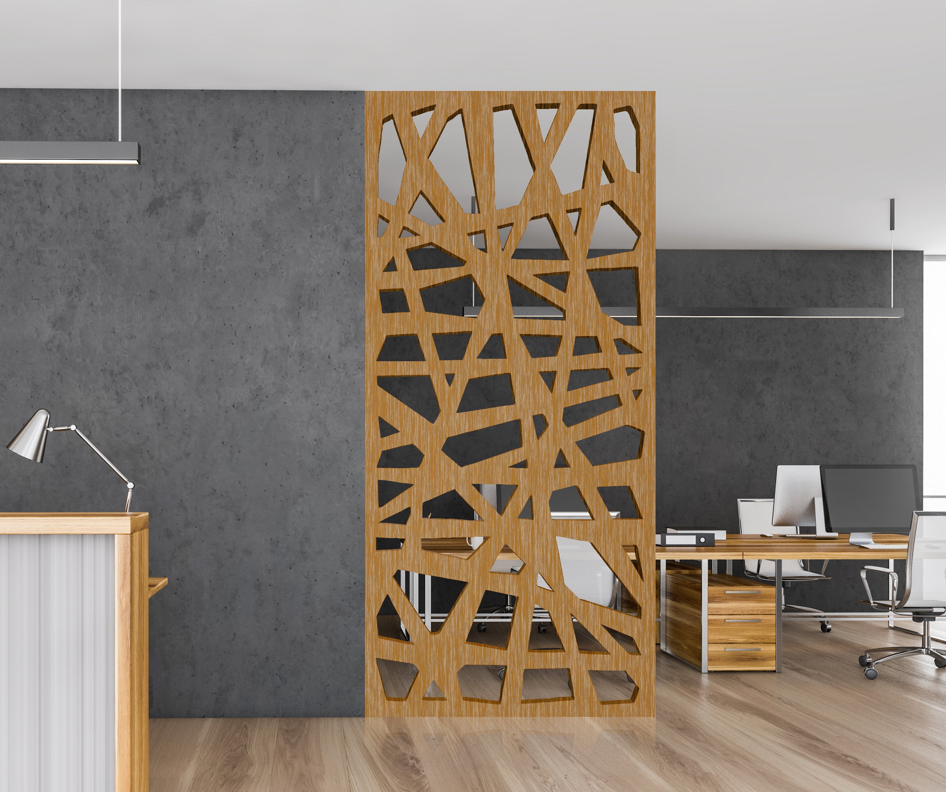 CLOISON DE SEPARATION BOIS TYPE Claustra décorative FORCAS CHENE L.100 ...