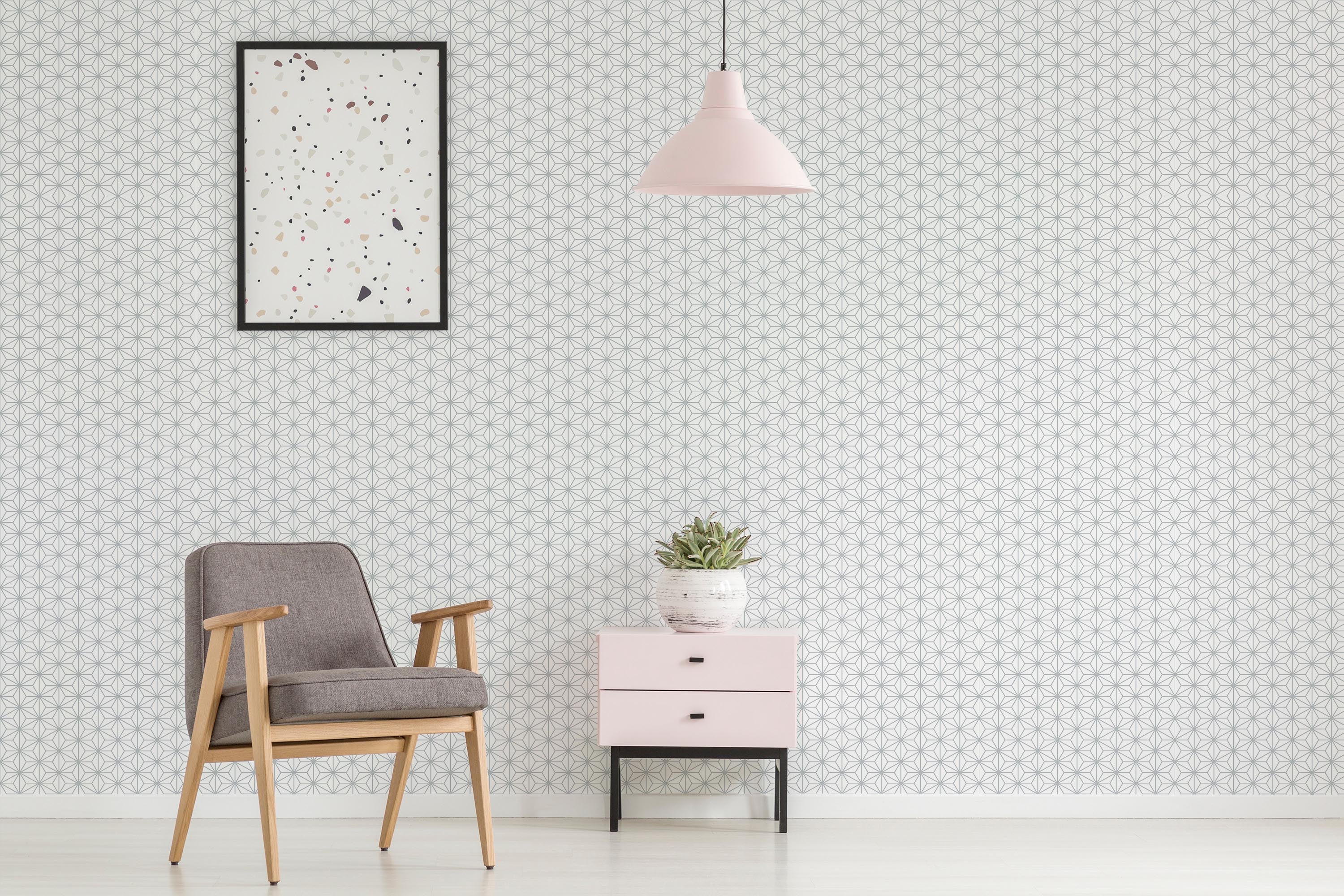 Interlocking Shapes Wallpaper | Leroy Merlin