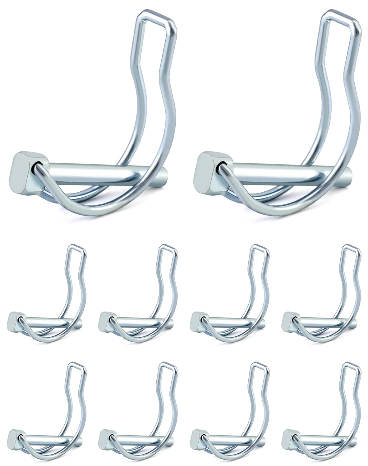 10 Pcs Goupille de Verrouillage Forme D, Goupille Securite en Acier au ...