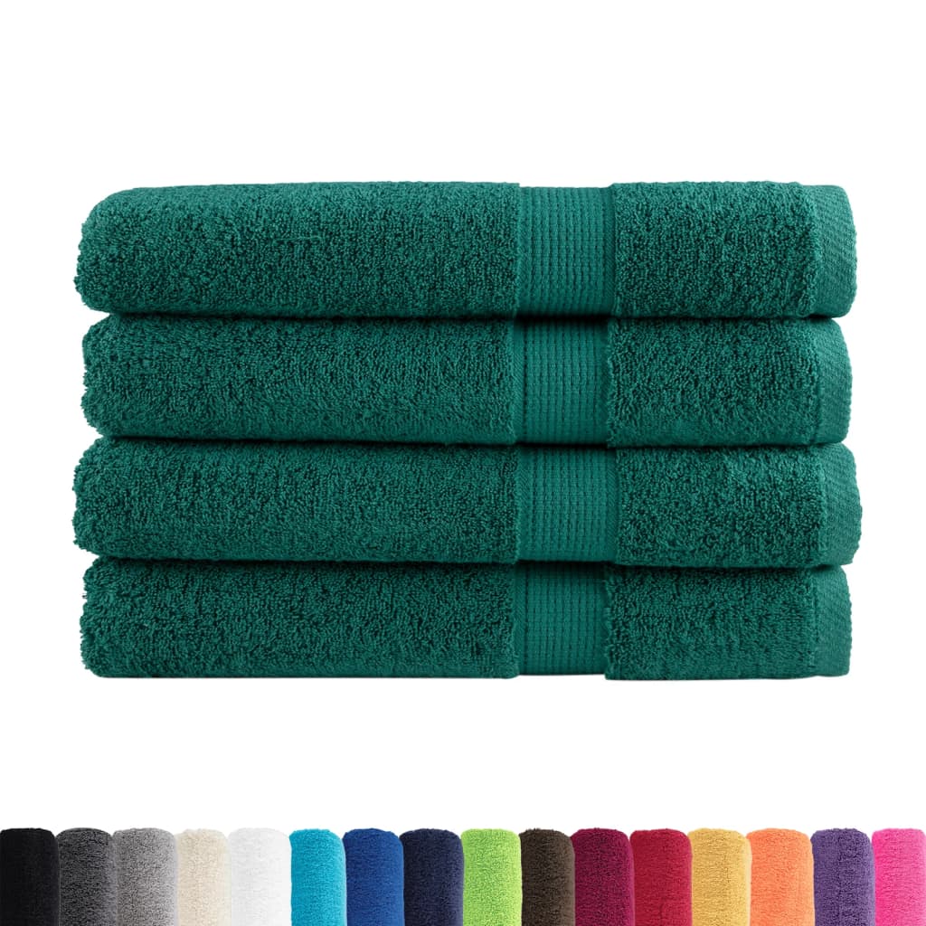 Toallas premium SOLUND 4 unidades verde 100x200 cm 600 gsm | Leroy Merlin