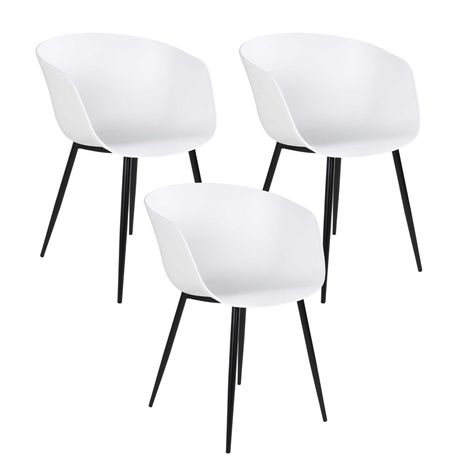 6 Fauteuils de jardin blanc RODA - House Nordic | Leroy Merlin