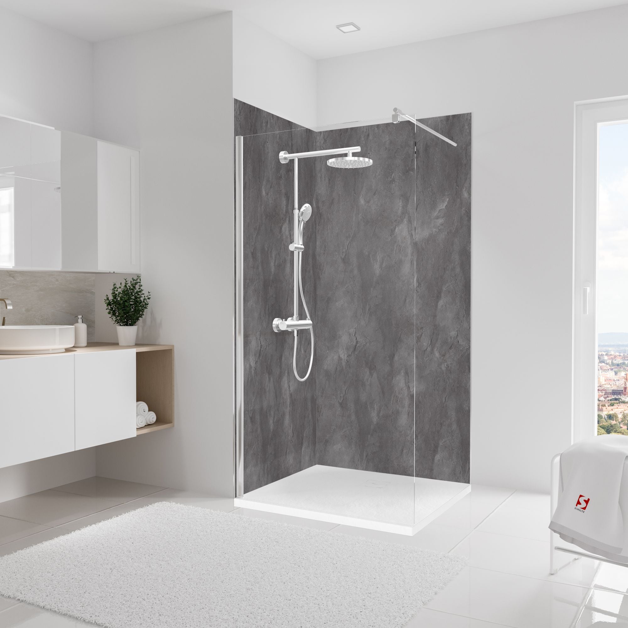 Schulte pack de 2 panneaux muraux 100x210 cm, revêtement pour douche et ...