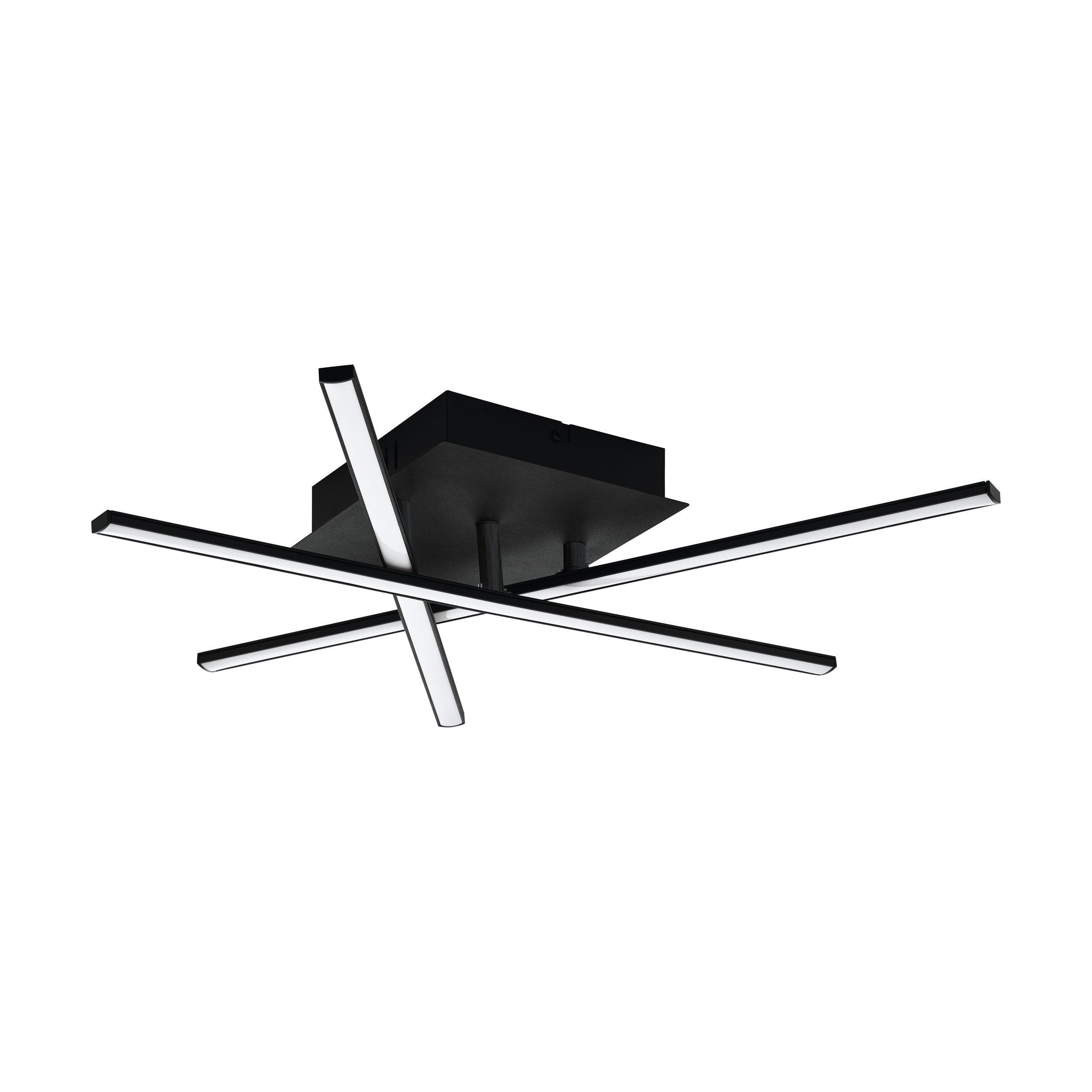 Applique/Plafonnier LASANO 3 LED 3X3,5W en acier et aluminium noir ...