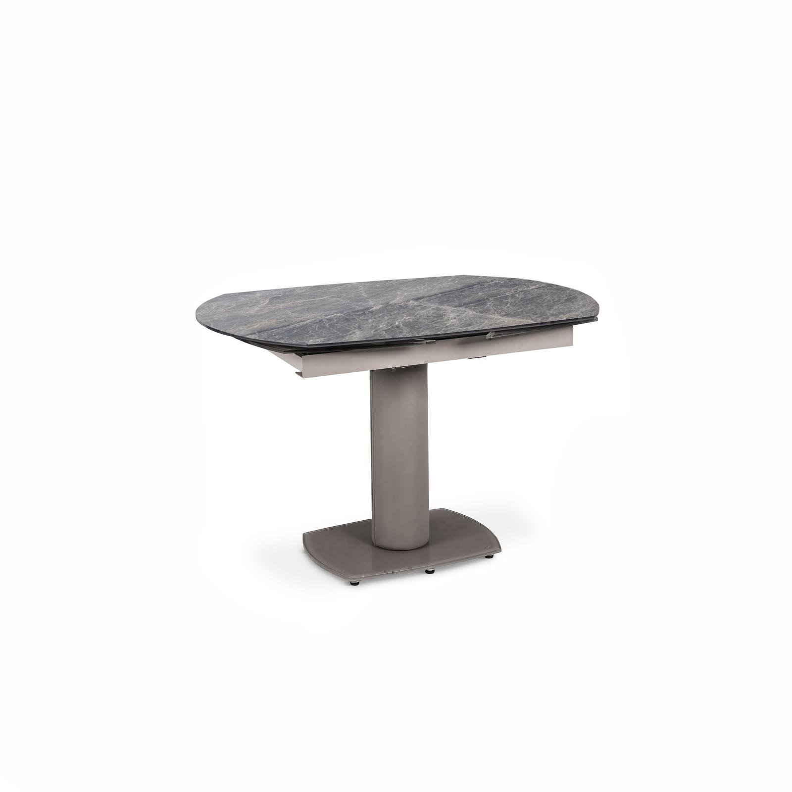 Kyoto Table extensible (120/180 x 90 cm) en verre anthracite | Leroy Merlin