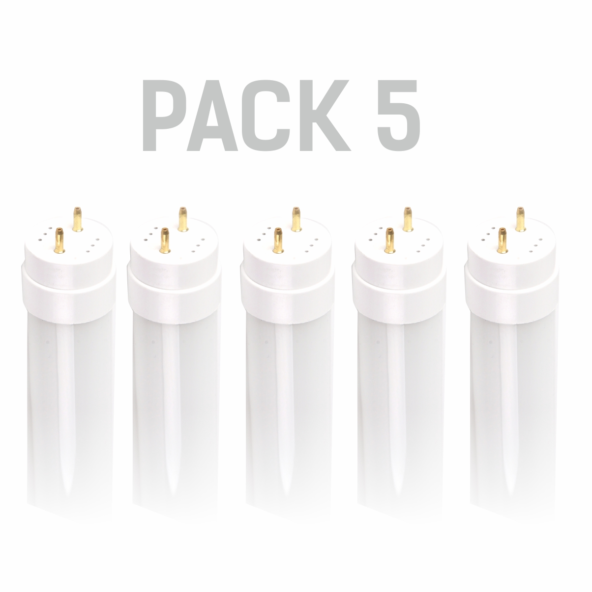 Pack x5 LED Tube T8 ECO Silver Electronics 9W 589mm 4000K 900lm opal glass | Leroy Merlin