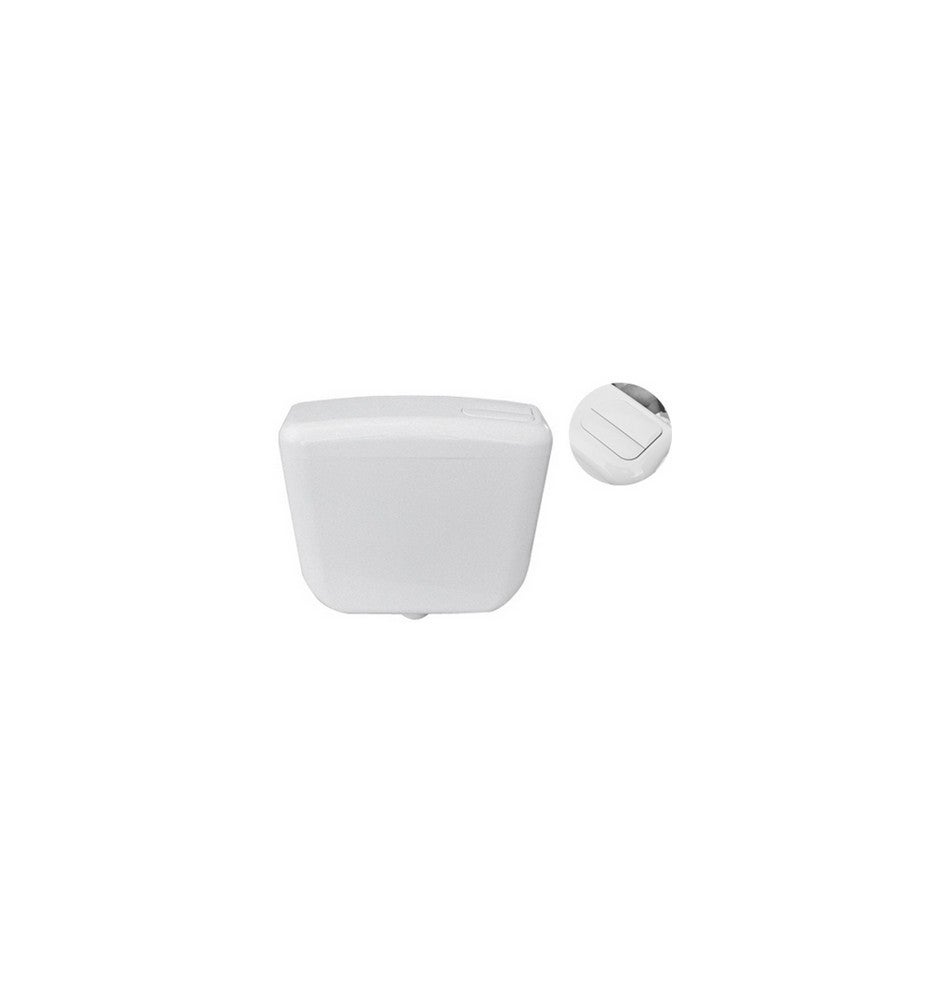 Cisterna de mochila Dianflex con doble botón ecológico, color blanco; 3 ...