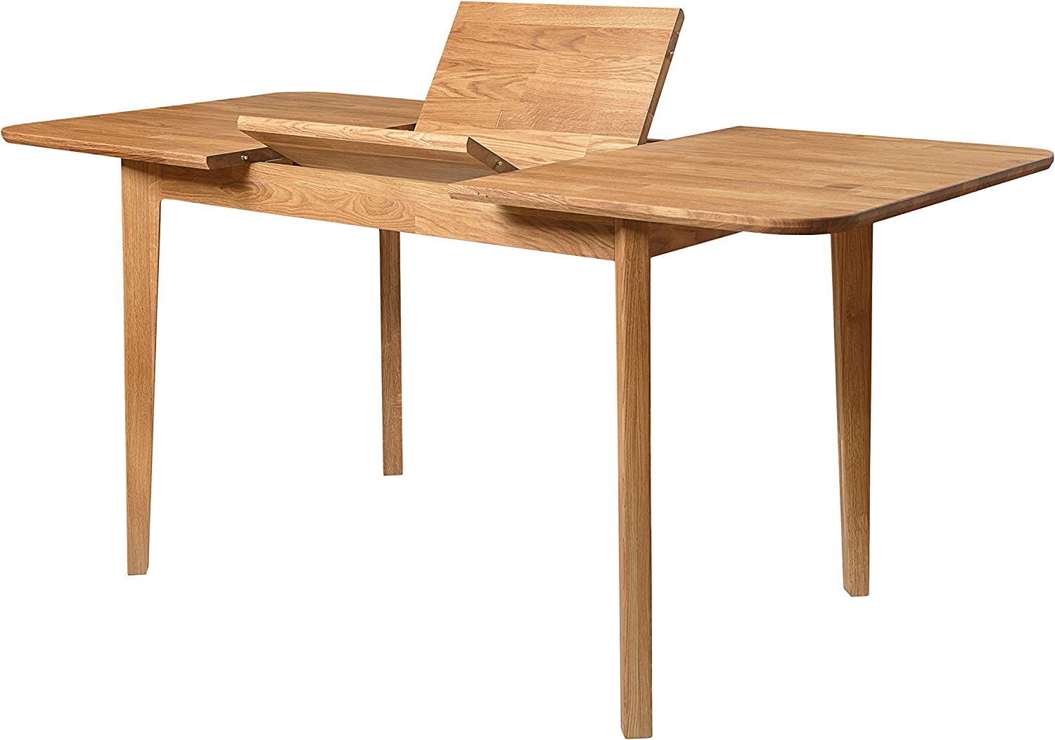 Petite table rectangulaire extensible 120 à 160cm en bois de chêne ...