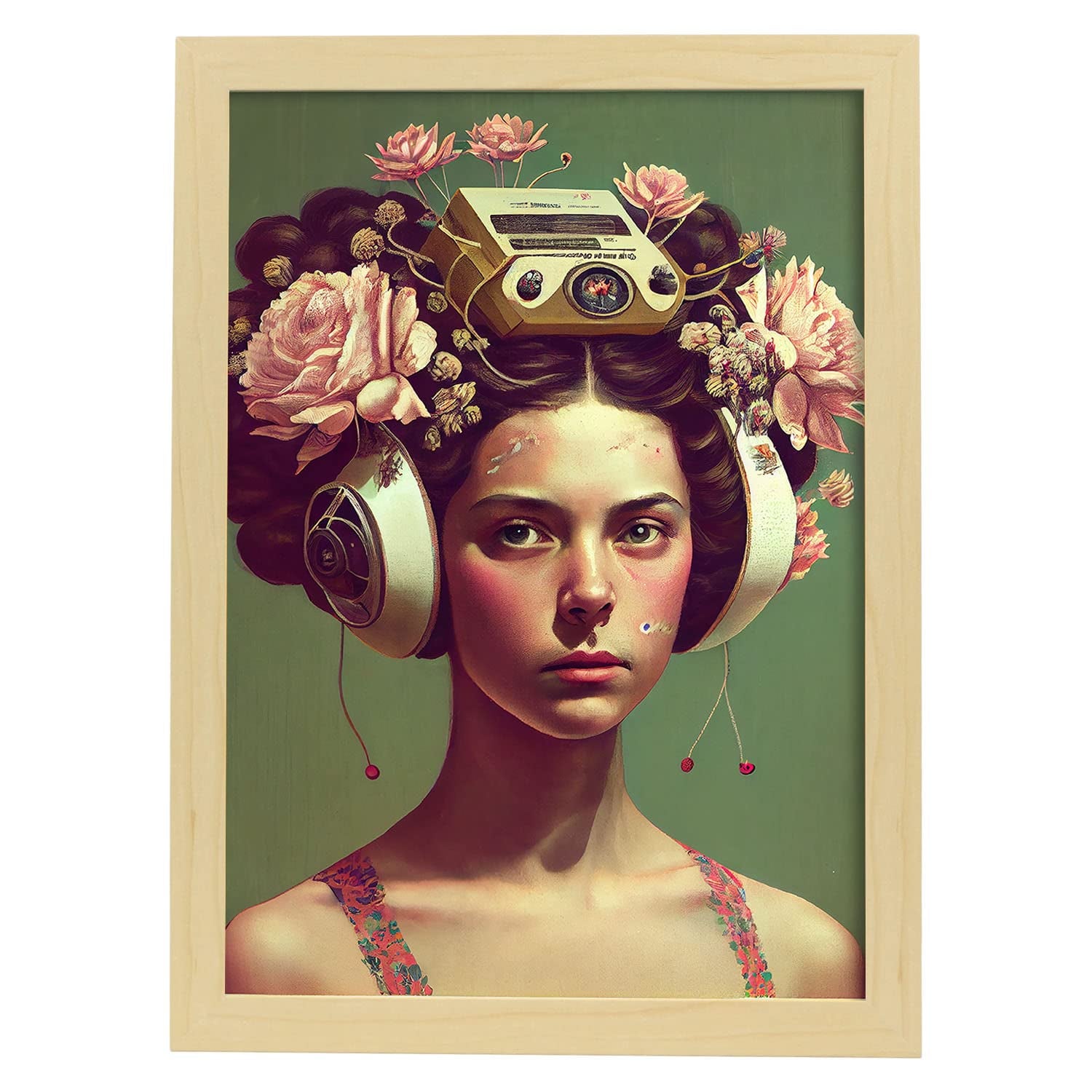 Nacnic Fleur Casque Affiche De Surréalisme Cinématographique ...