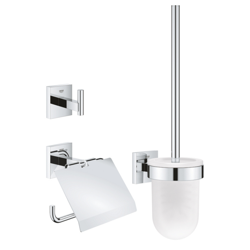 GROHE Start Cube Juego de accesorios para inodoro 3 en 1, cromado ...