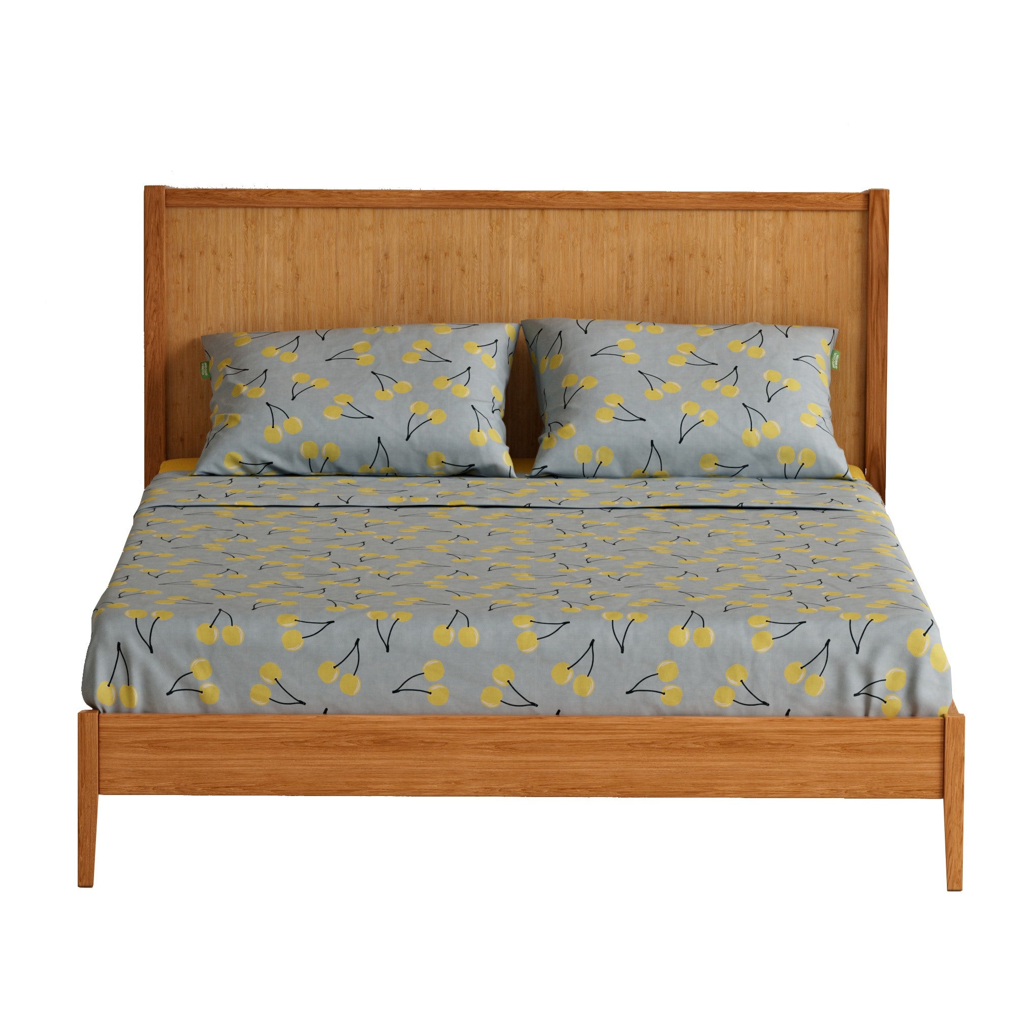 Parure de lit double 4 pièces : drap plat (180x290cm avec ourlet simple ...