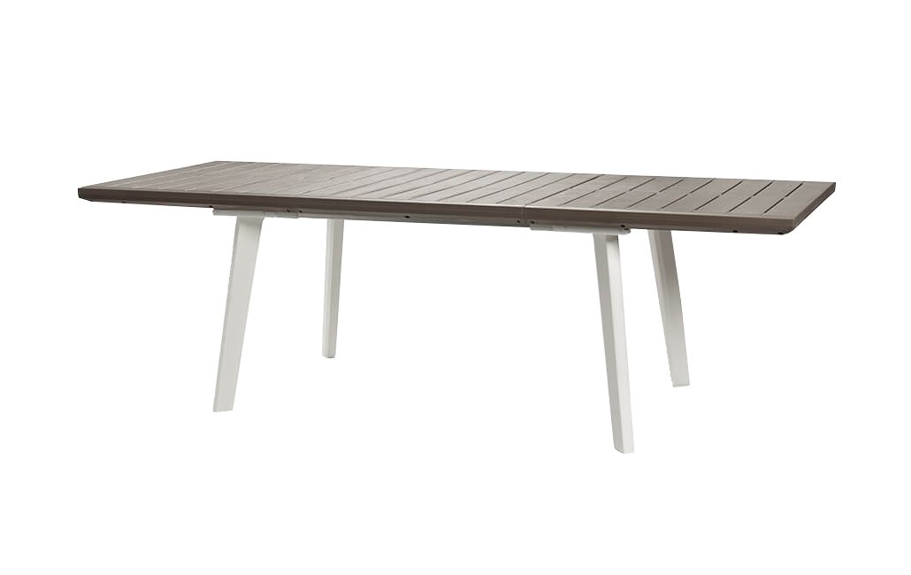 TAVOLO ESTENSIBILE HARMONY KETER PP BIANCO CAPPUCCINO CM 160/240X100 H ...