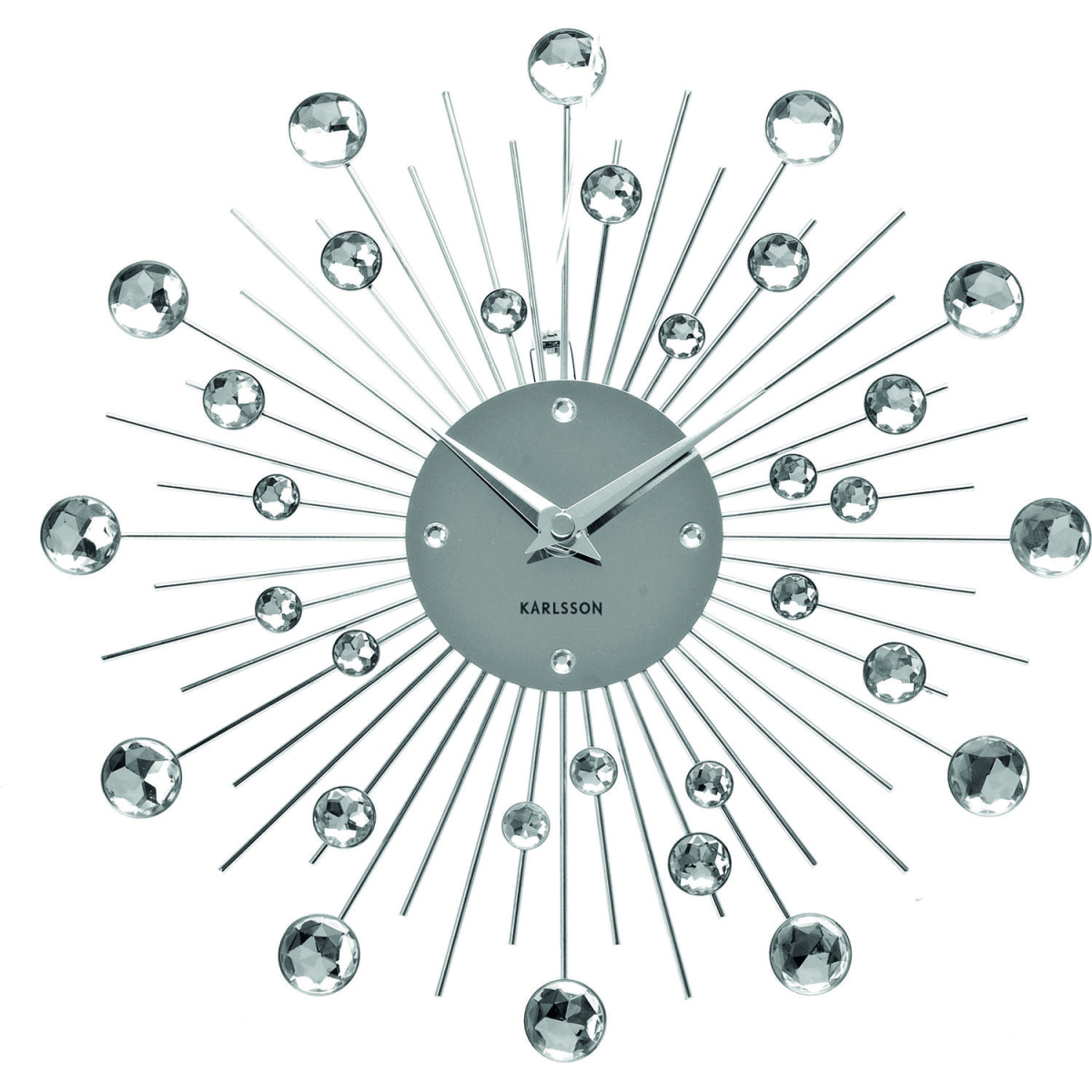 Reloj redondo de metal Sunburst 30 cm | Leroy Merlin